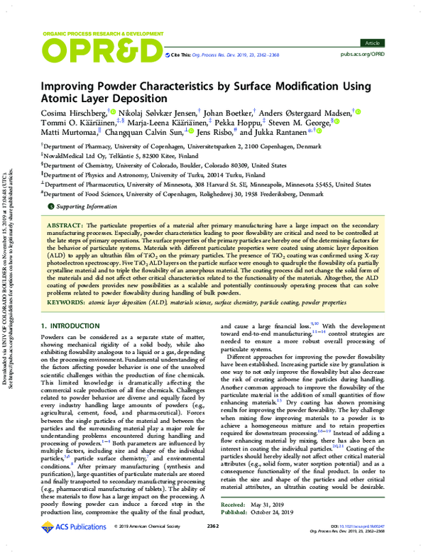 (PDF) Improving Powder Characteristics by Surface Modification Using ...