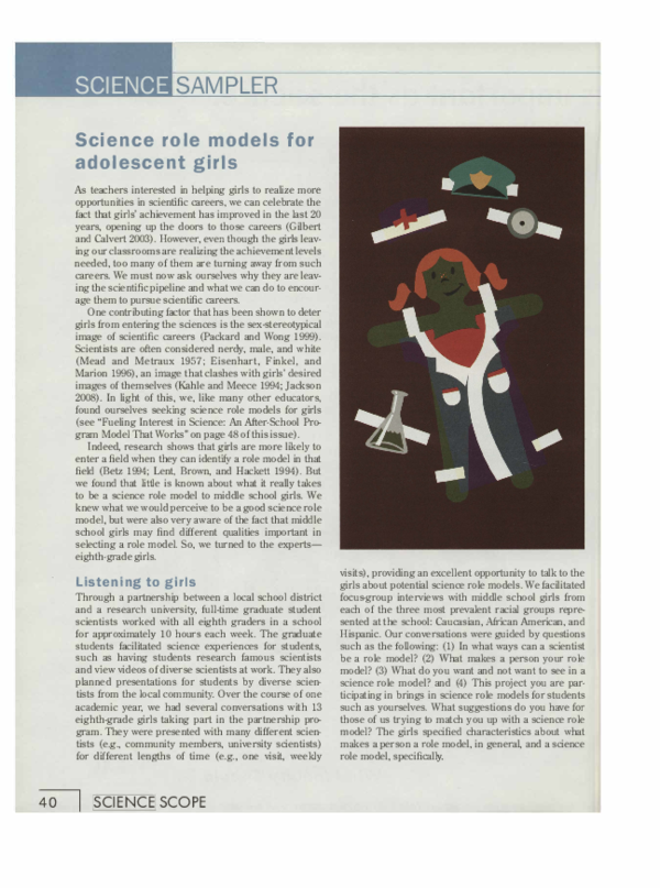 (PDF) Science Role Models for Adolescent Girls