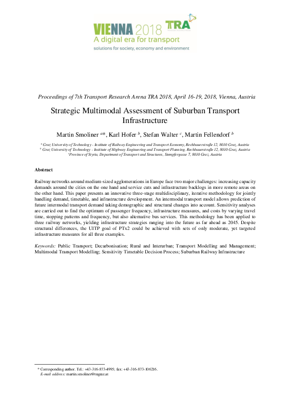 (PDF) Strategic Multimodal Assessment of Suburban Transport Infrastructure