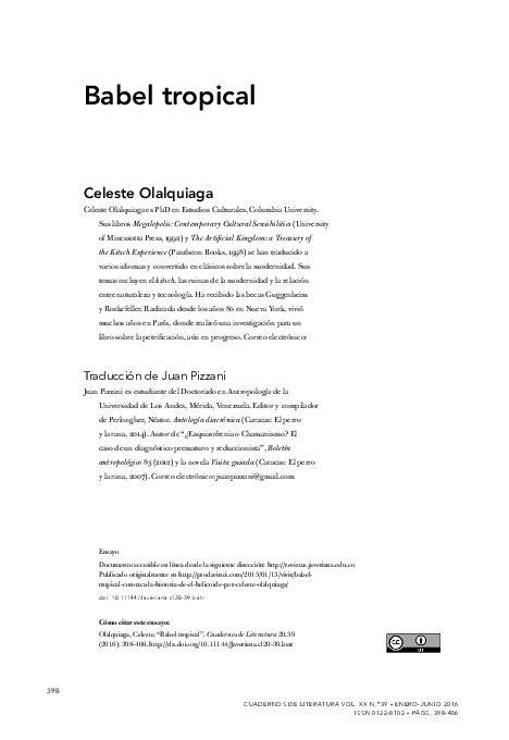 (PDF) Babel tropical