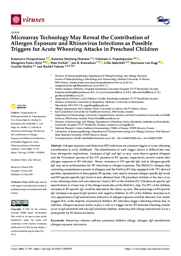 (PDF) Microarray Technology May Reveal the Contribution of Allergen ...