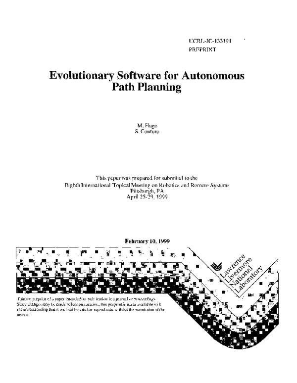 (PDF) Evolutionary software for autonomous path planning