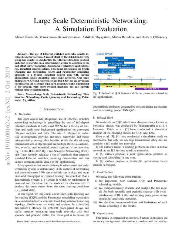 Pdf Large Scale Deterministic Networking A Simulation Evaluation