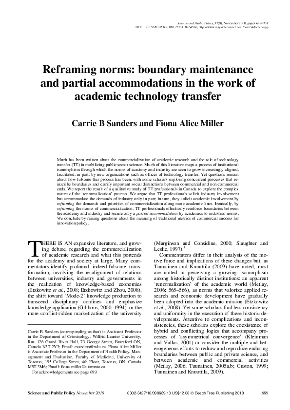 (PDF) Reframing norms: boundary maintenance and partial accommodations ...