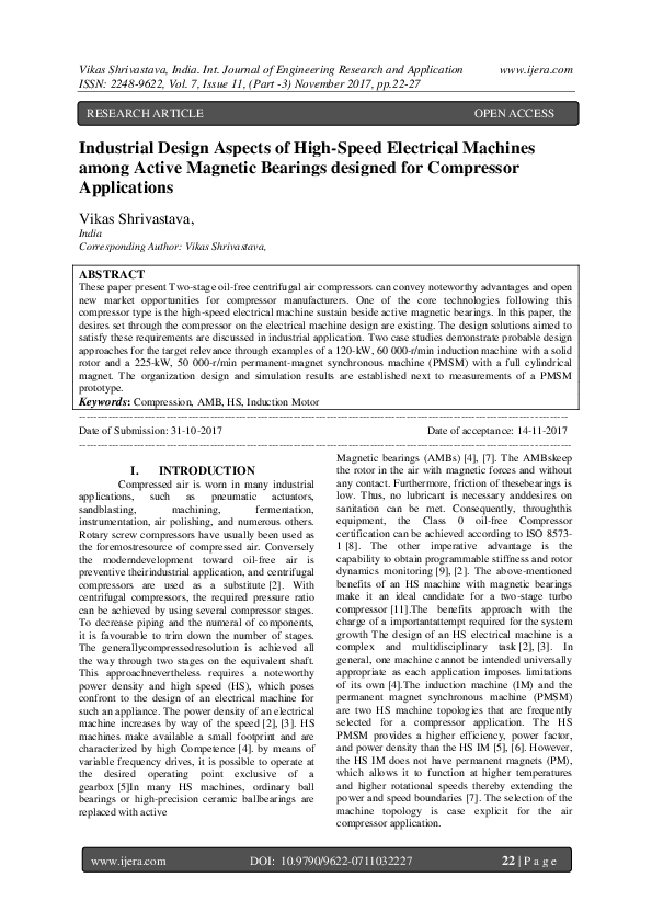 (PDF) Industrial Design Aspects of High-Speed Electrical Machines among ...