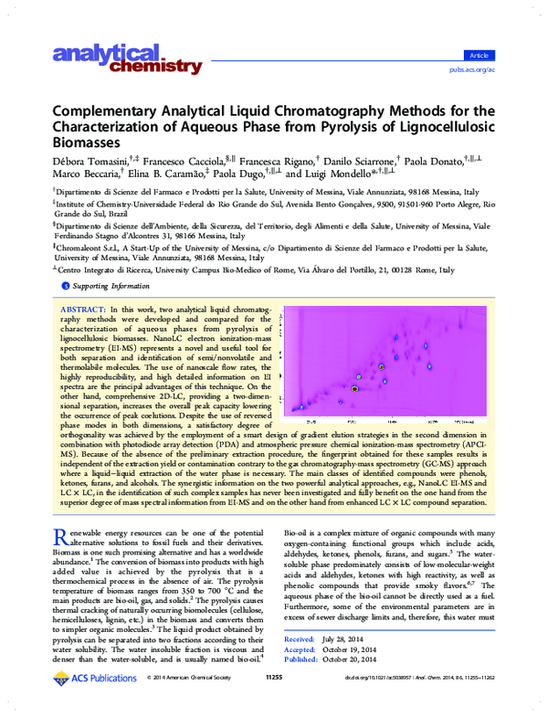 (PDF) Complementary Analytical Liquid Chromatography Methods for the ...
