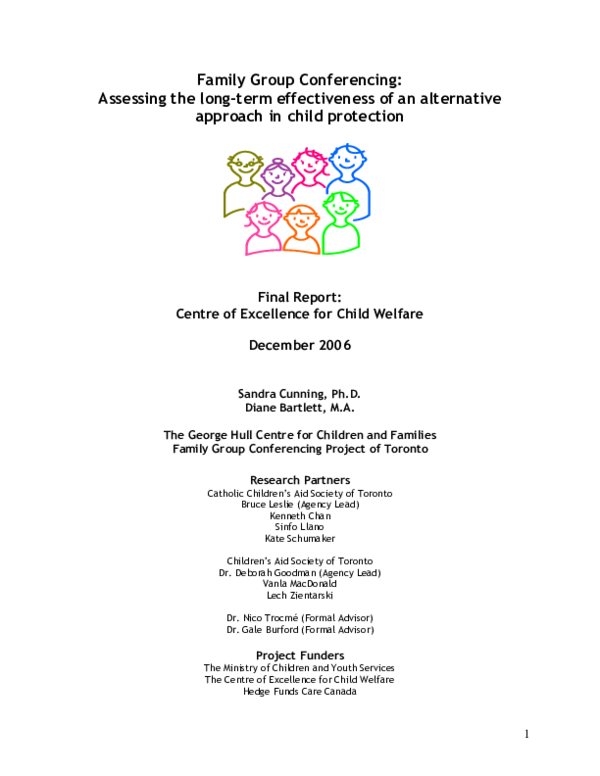 (PDF) Family Group Conferencing : Assessing the long-term effectiveness ...