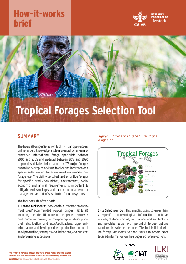 (PDF) Tropical Forages Selection Tool