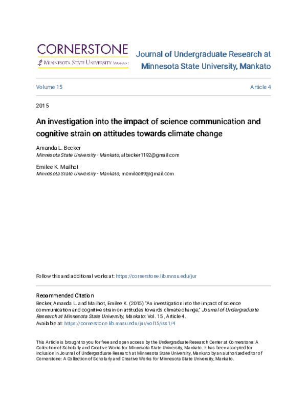 (PDF) An investigation into the impact of science communication and ...