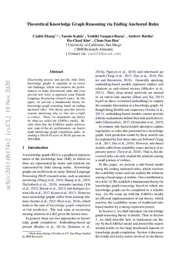 (PDF) Theoretical Knowledge Graph Reasoning via Ending Anchored Rules