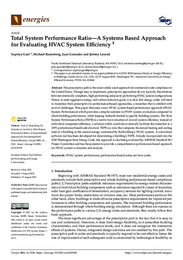 (PDF) Total System Performance Ratio—A Systems Based Approach for ...