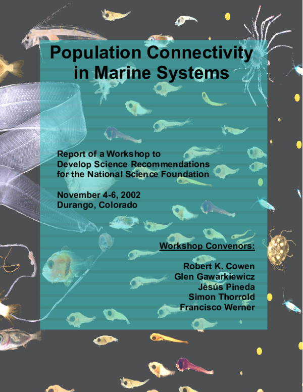 (PDF) Population connectivity in marine systems