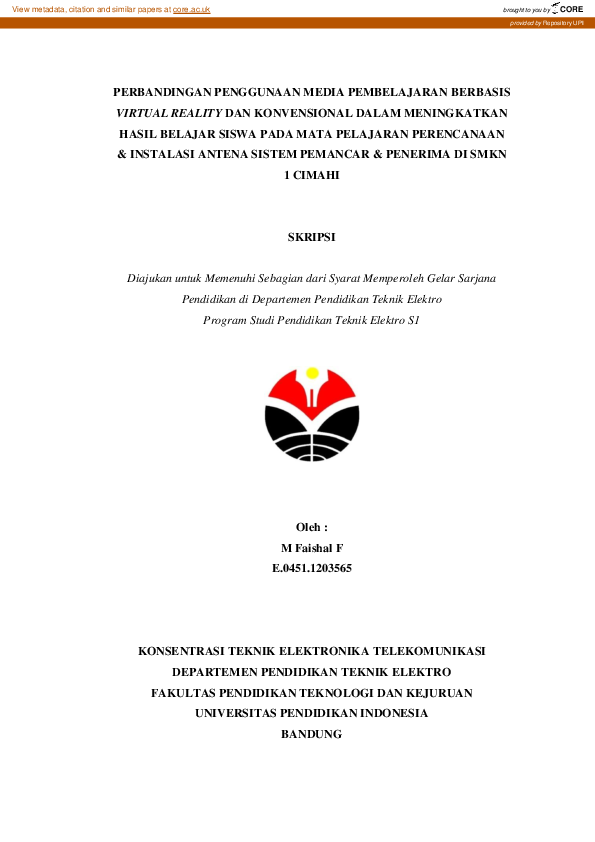 Pdf Perbandingan Penggunaan Media Pembelajaran Berbasis Virtual