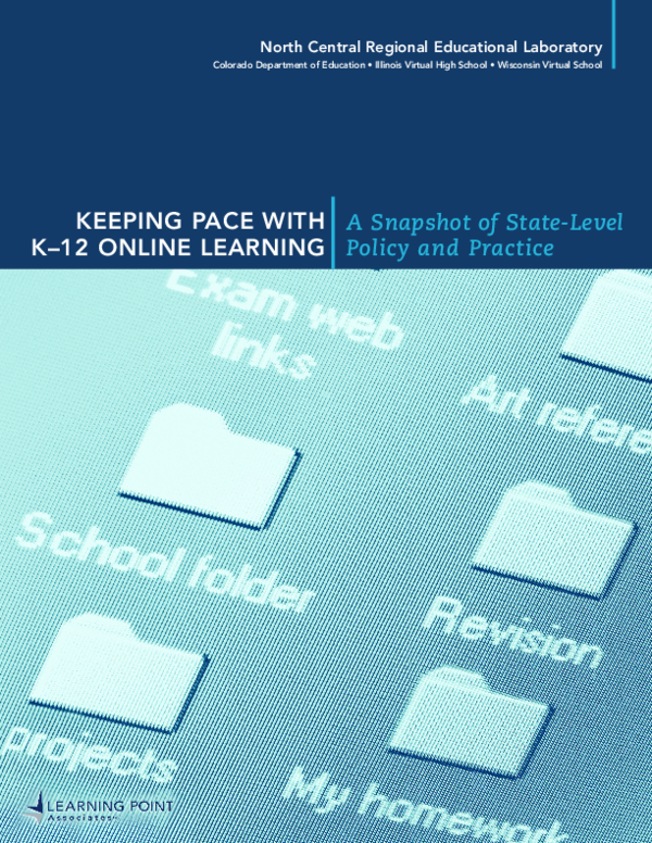 (PDF) Keeping Pace With K-12 Online Learning: A Snapshot of State-Level ...