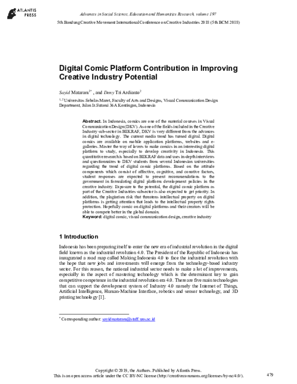 (PDF) Digital Comic Platform Contribution in Improving Creative ...