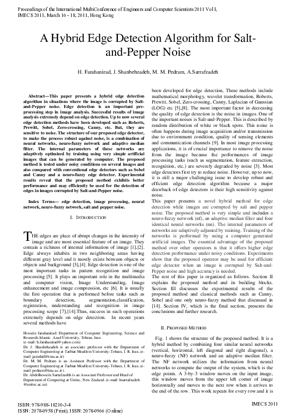 (PDF) A Hybrid edge detection algorithm for salt-and-pepper noise