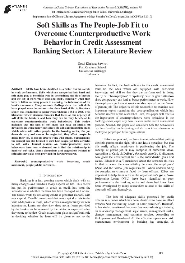 (PDF) Building Soft Skills as The People-Job Fit to Overcome ...