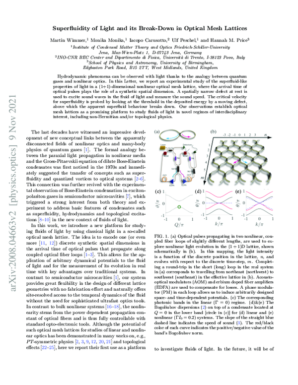 (PDF) Superfluidity of Light and its Breakdown in Optical Mesh Lattices