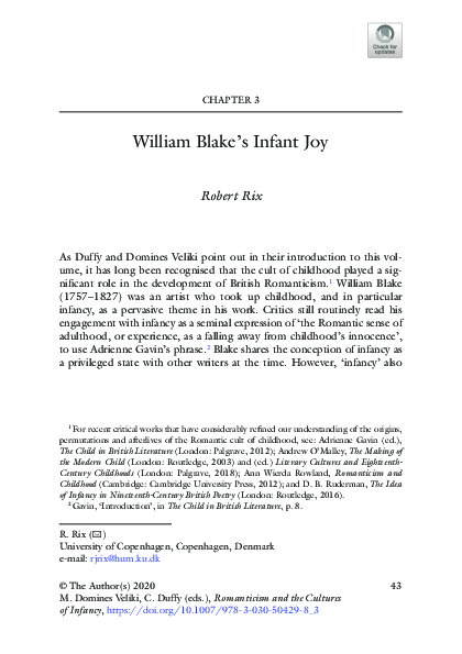 (PDF) William Blake’s Infant Joy