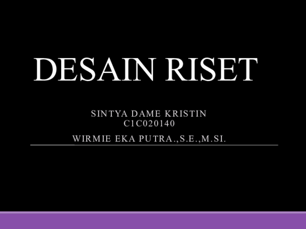 (PPT) Desain riset