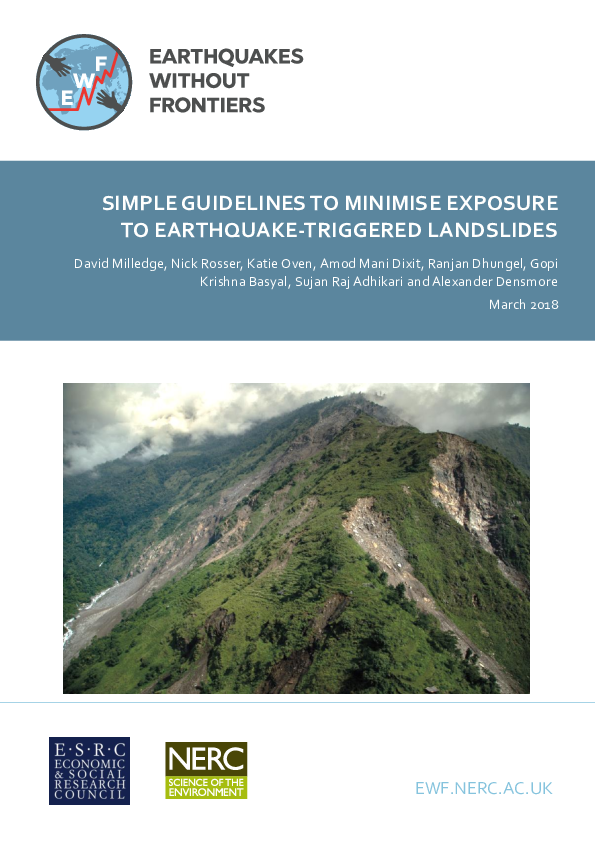 (PDF) Guidelines to Reduce Earthquake Landslide Risk