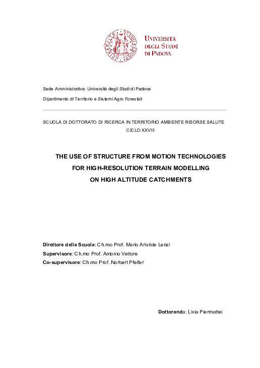 (PDF) The Use of Structure from Motion Technologies for High-Resolution ...