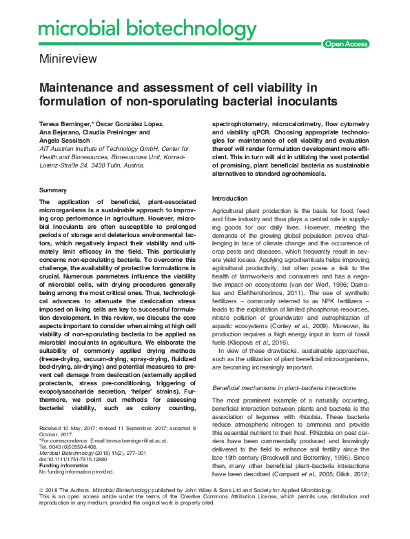 (PDF) Maintenance and assessment of cell viability in formulation of ...