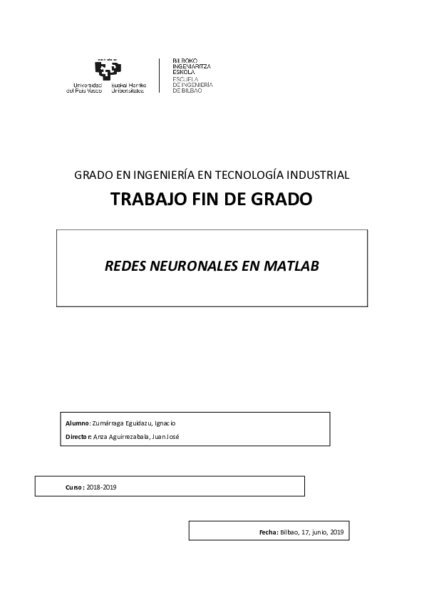(PDF) Redes Neuronales en Matlab