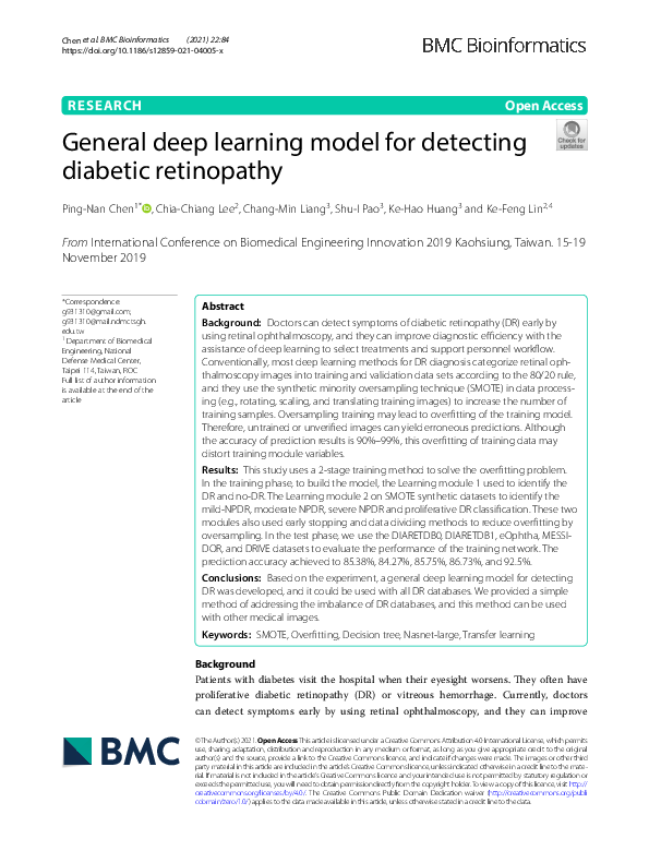 (PDF) General deep learning model for detecting diabetic retinopathy