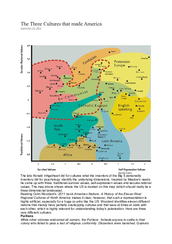 (DOC) The Three Cultures that made America