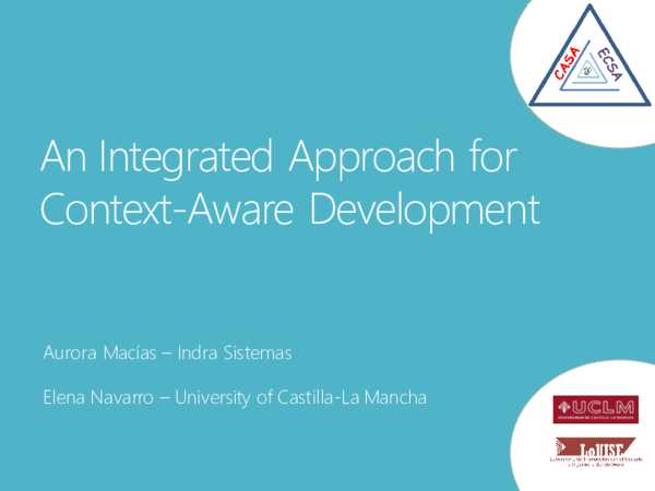 (PDF) An integrated approach for context-aware development