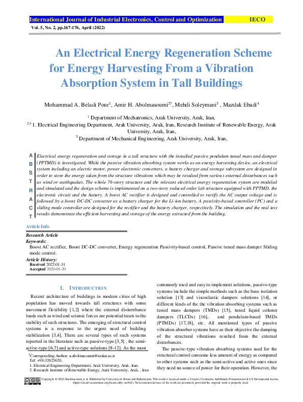 (PDF) An Electrical Energy Regeneration Scheme for Energy Harvesting ...