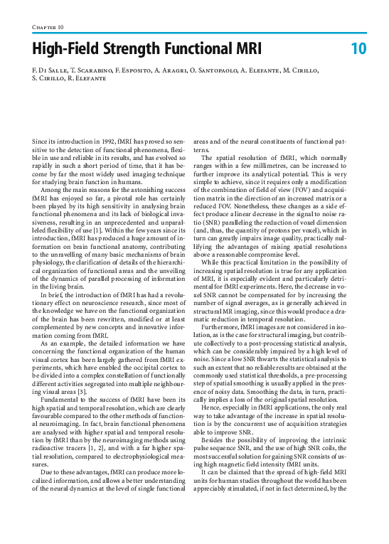 (PDF) High-Field Strength Functional MRI