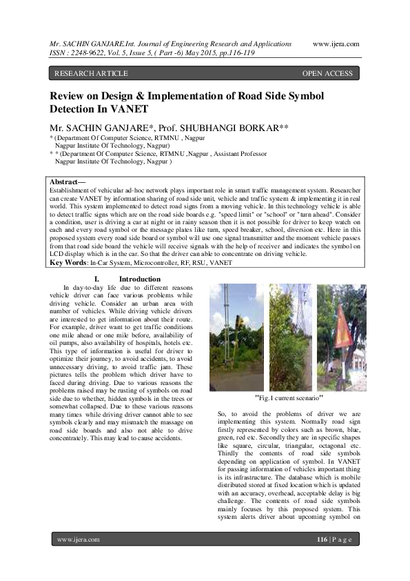 (PDF) Review on Design & Implementation of Road Side Symbol Detection ...