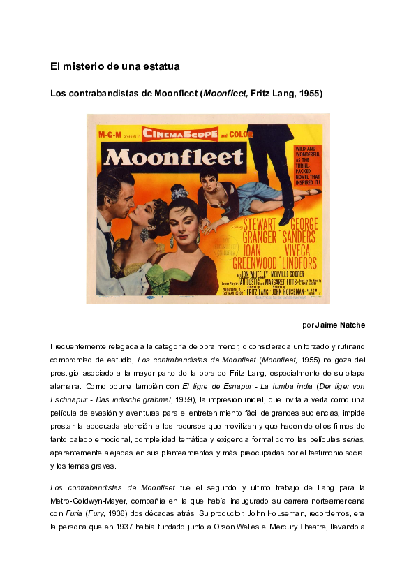 (PDF) El misterio de una estatua: Los contrabandistas de Moonfleet ...
