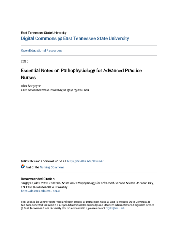 (PDF) Essential Notes on Pathophysiology for Advanced Practice Nurses