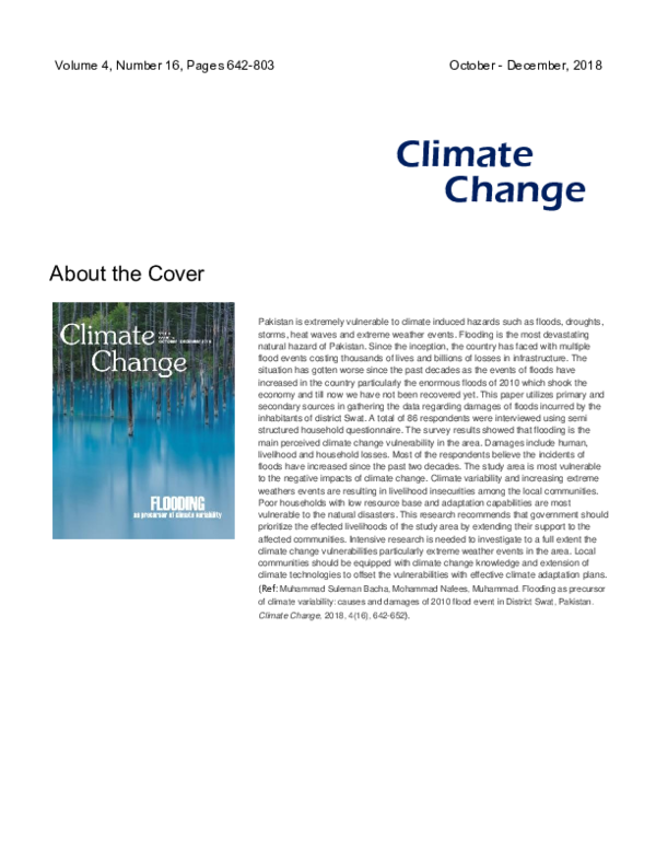 (PDF) About the Cover Climate Change