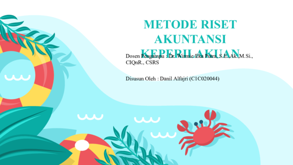 (PPT) METODE RISET AKUNTANSI KEPERILAKUAN