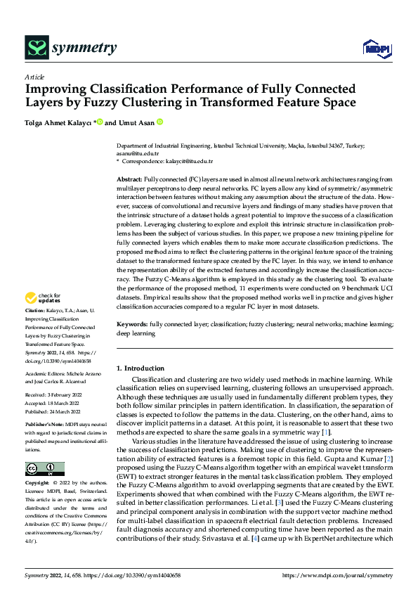 (PDF) Improving Classification Performance of Fully Connected Layers by Fuzzy Clustering in ...