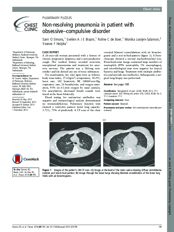 (PDF) Non-resolving pneumonia in patient with obsessive-compulsive ...