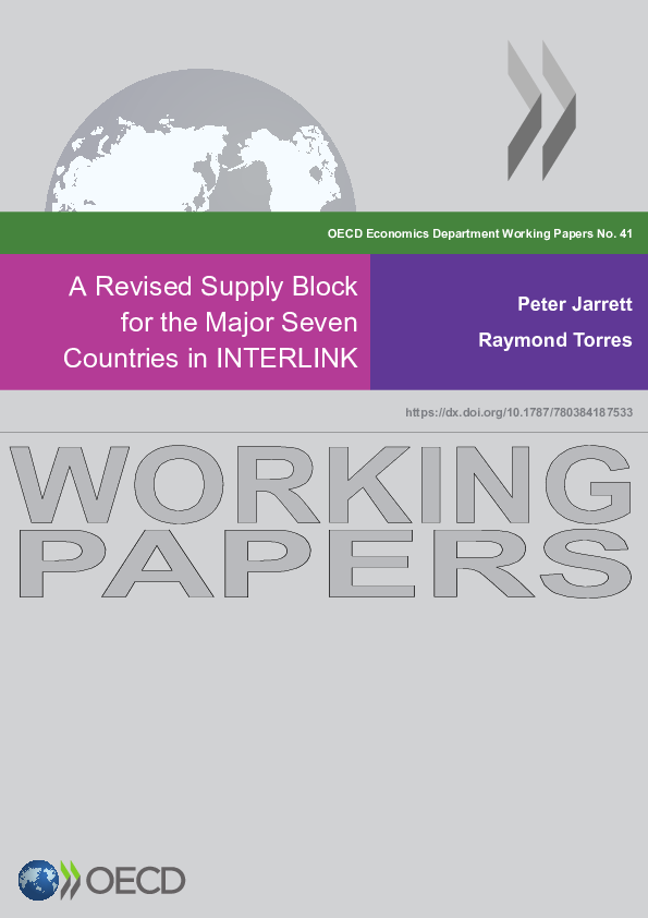 (PDF) A Revised Supply Block for the Major Seven Countries in INTERLINK
