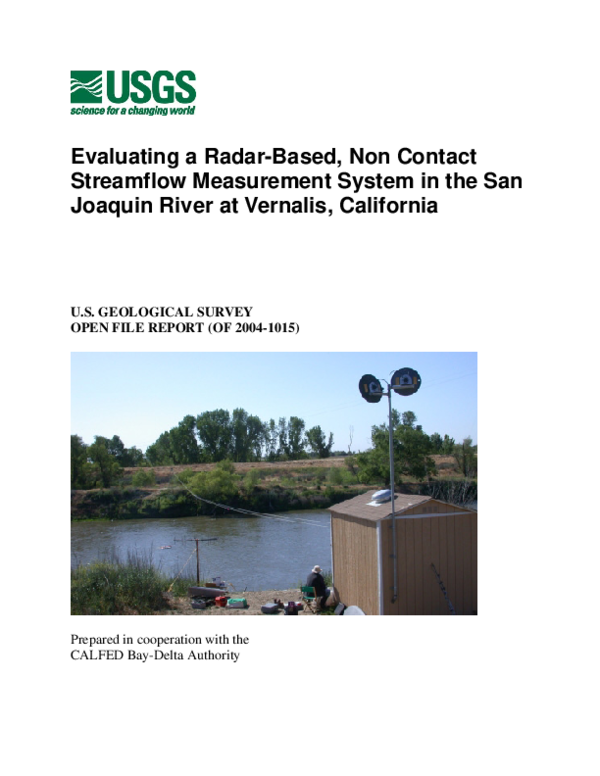 (PDF) Evaluating a Radar-Based, Non Contact Streamflow Measurement ...