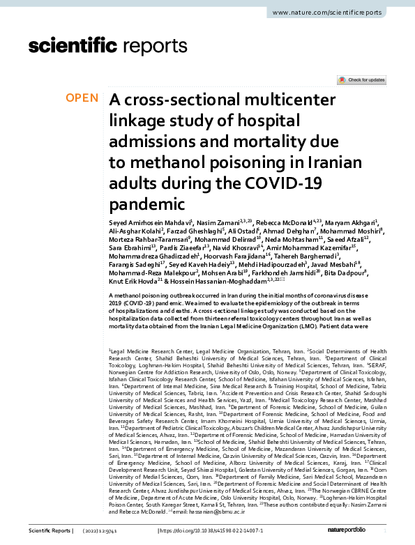 (PDF) A cross-sectional multicenter linkage study of hospital ...
