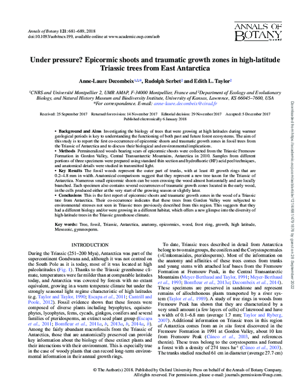 (PDF) Under pressure? Epicormic shoots and traumatic growth zones in ...