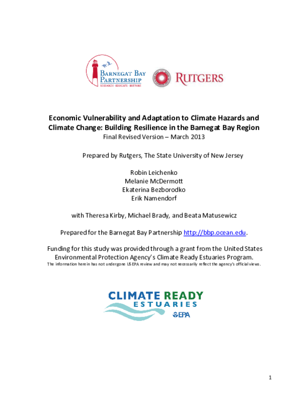 (PDF) Economic vulnerability and adaptation to climate hazards and ...