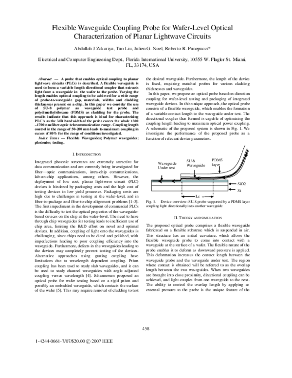 (PDF) Flexible waveguide coupling probe for wafer-level optical ...