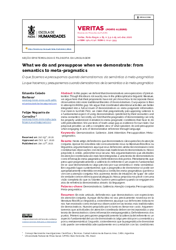 (PDF) What we do and presuppose when we demonstrate