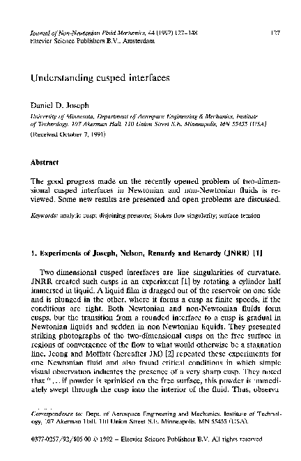 (PDF) Understanding cusped interfaces