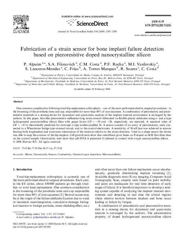 (PDF) Fabrication of a strain sensor for bone implant failure detection ...