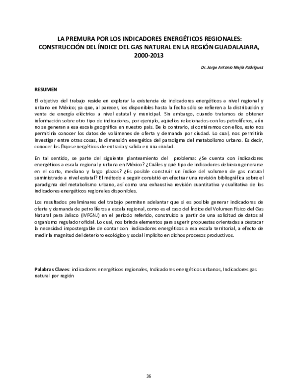 (PDF) La Premura Por Los Indicadores Energéticos Regionales ...